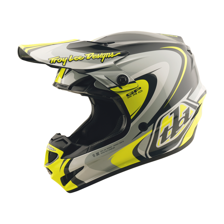 GP PRO HELMET CROSSOVER GRAY / FLO YELLOW – Troy Lee Designs NZ